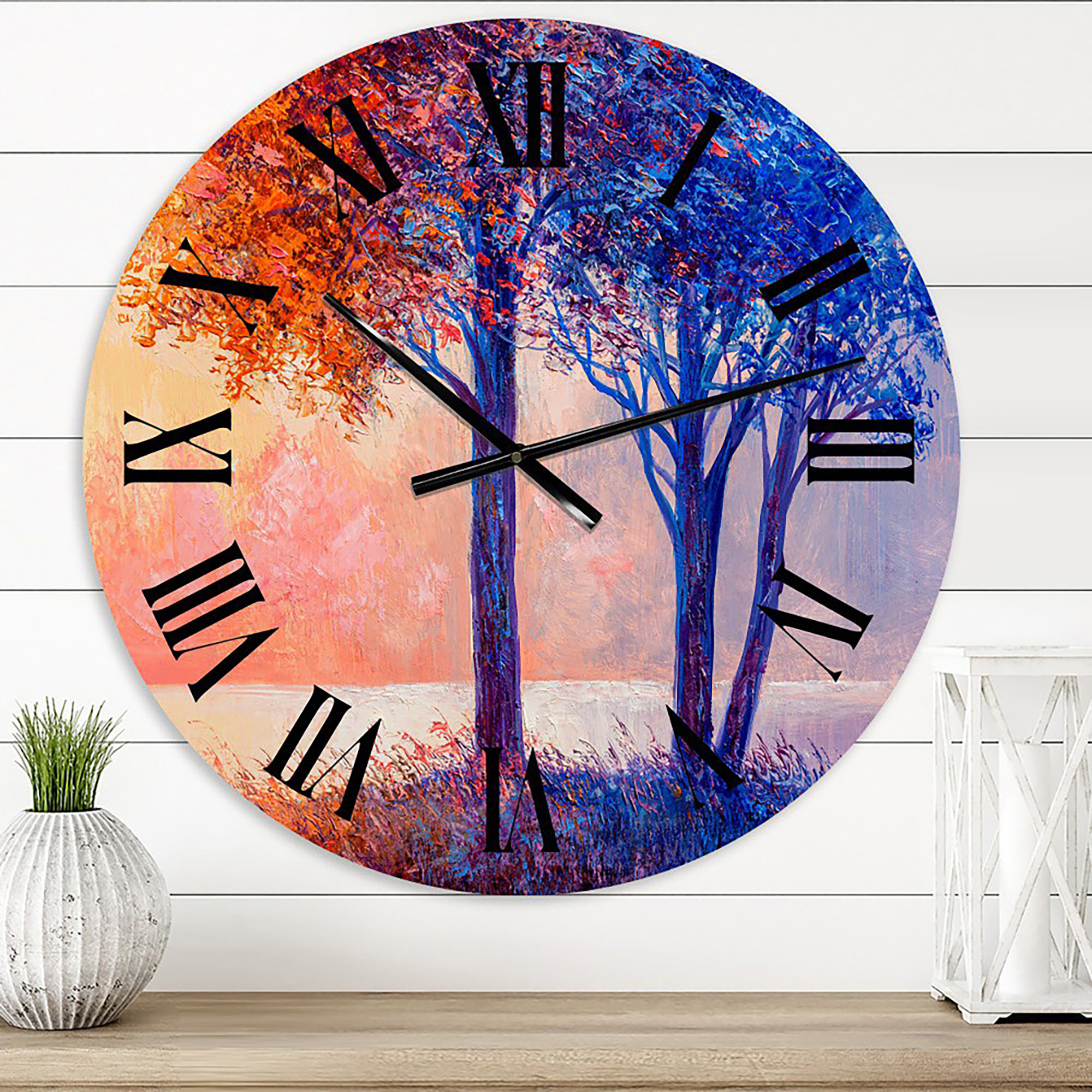 East Urban Home Colorful Autumn Forest Beautiful River - Lake House ...