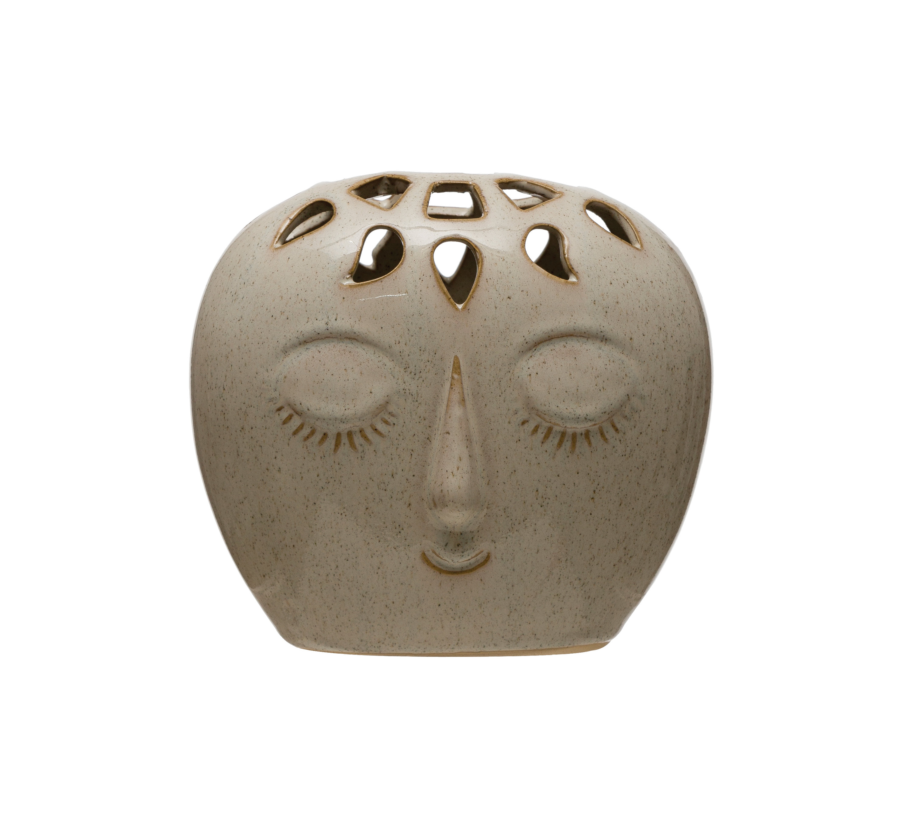 Trinx Ayah Stoneware Smiling Face Vase with Multiple Openings | Wayfair