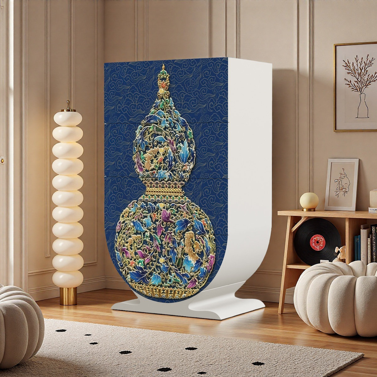 HomeLuxea Chinese Gourd 4 Drawer Solid Wood Storage Cabinet - Wayfair ...