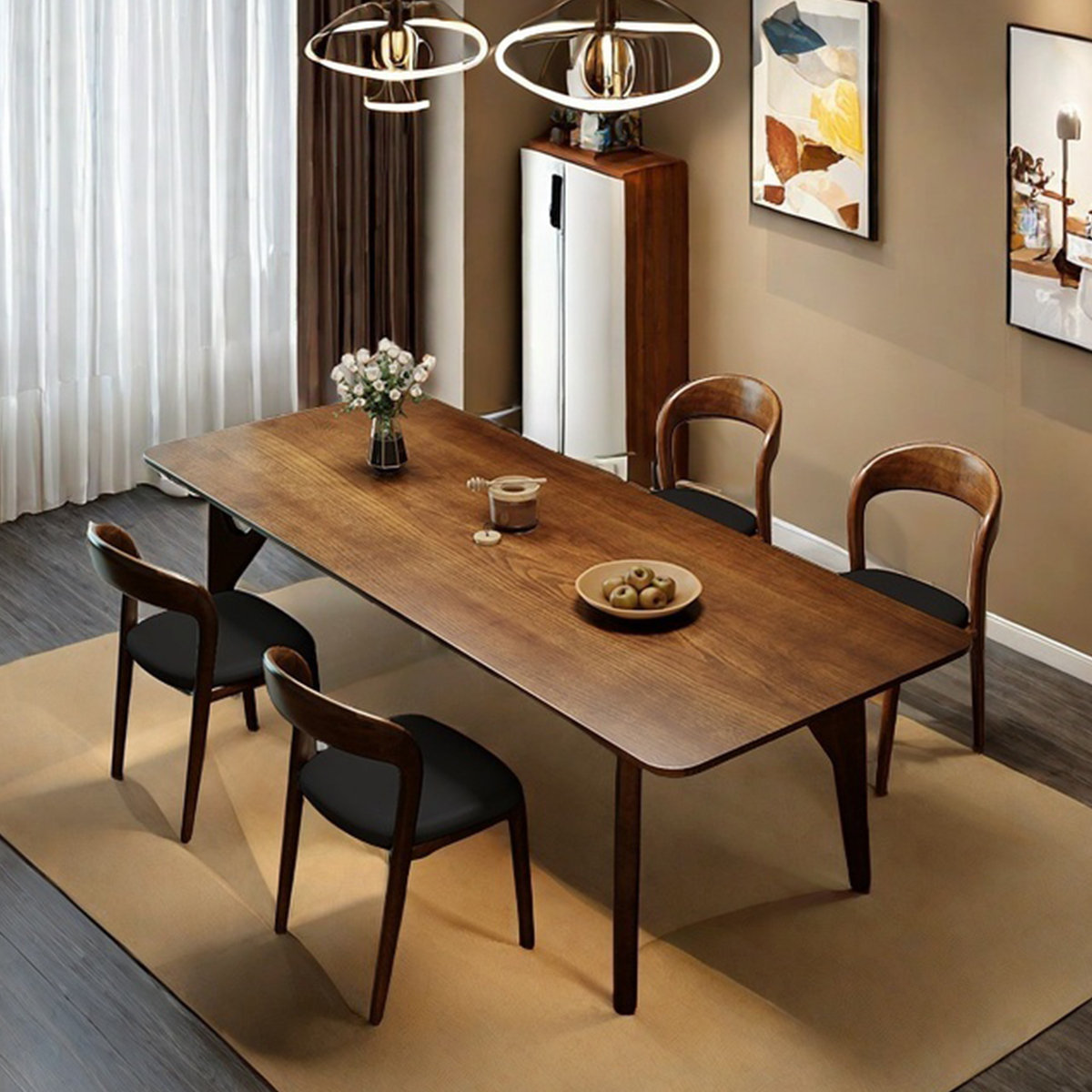 Beicang Home Ash wood dining table all solid wood simple retro | Wayfair