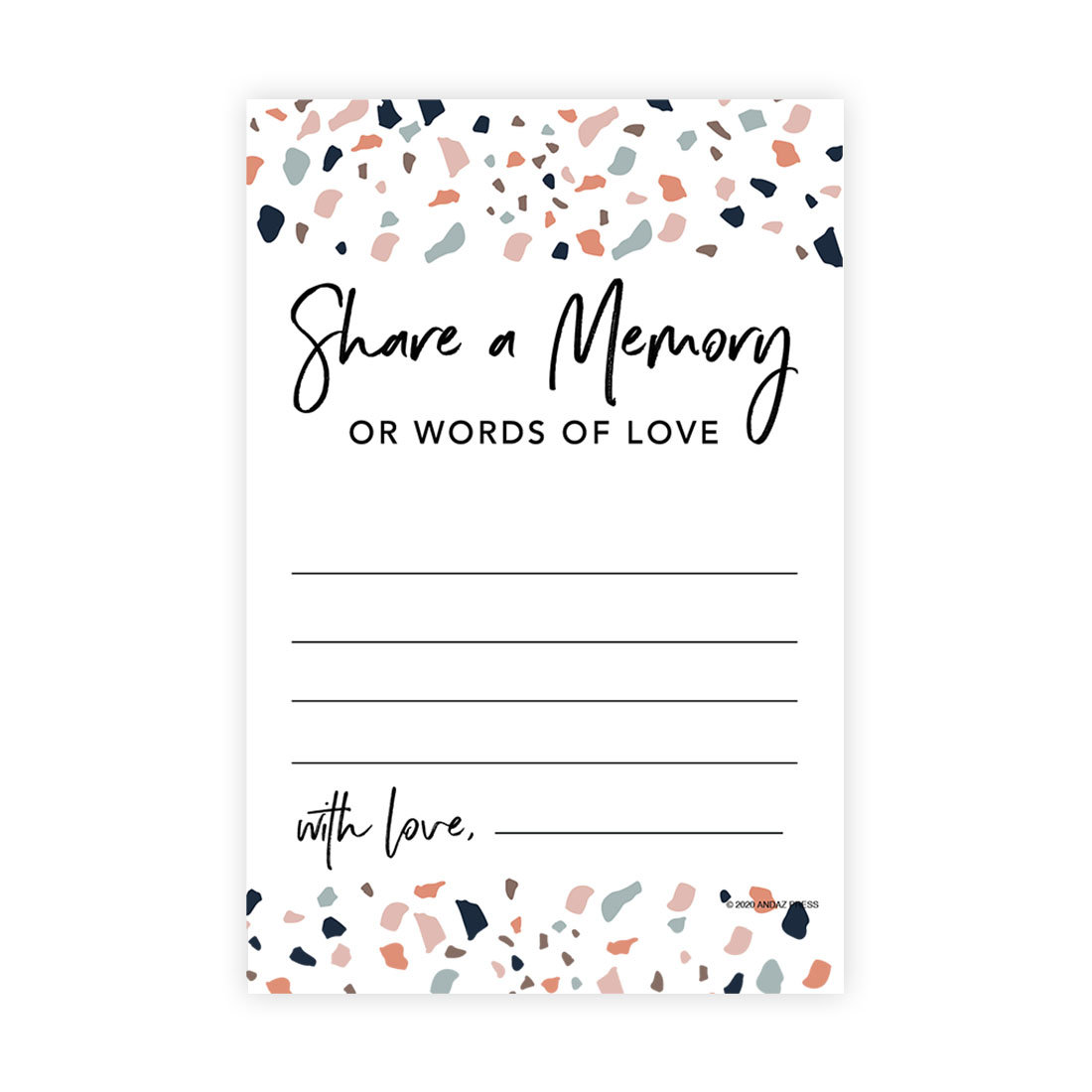 Koyal Wholesale Share A Memory Cards, Terrazzo 4" X 6" Cards For ...