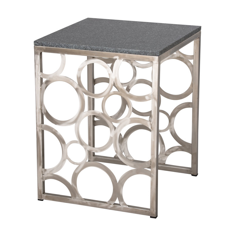 Everly Quinn Stainless Steel Accent Stool | Wayfair