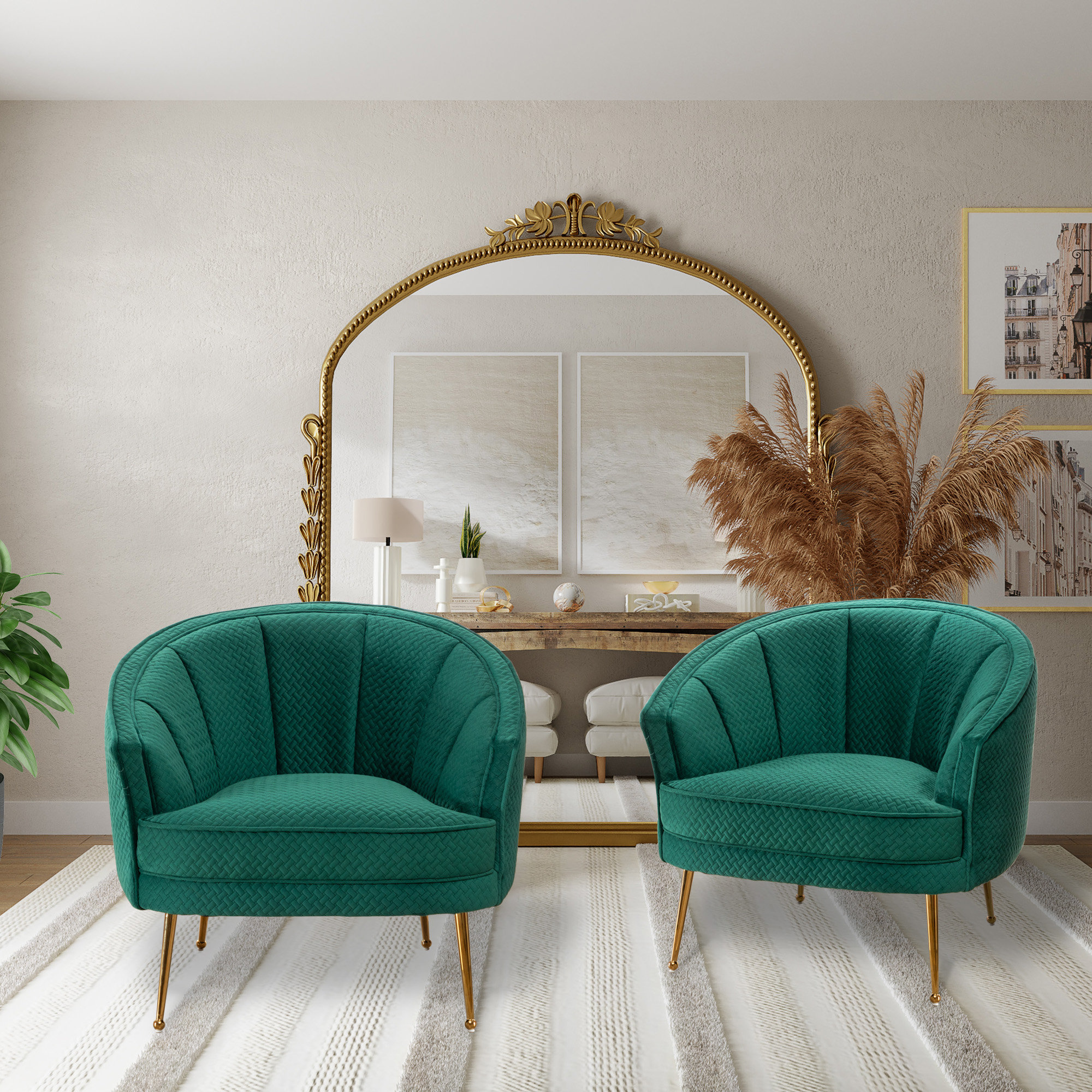 Everly Quinn Callandra Upholstered Barrel Chair - Wayfair Canada