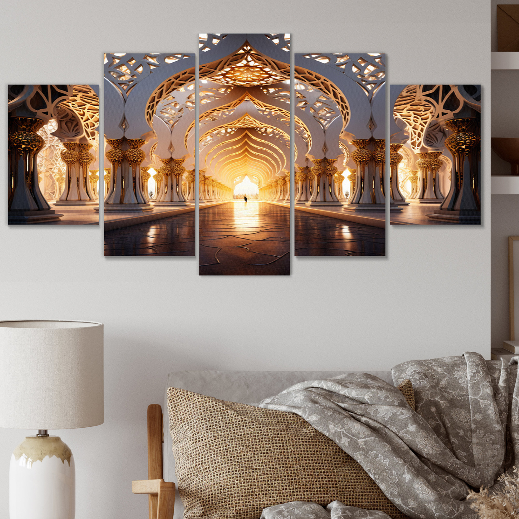 Latitude Run® Islam Art Islamic Architecture II - Islamic Metal Wall ...
