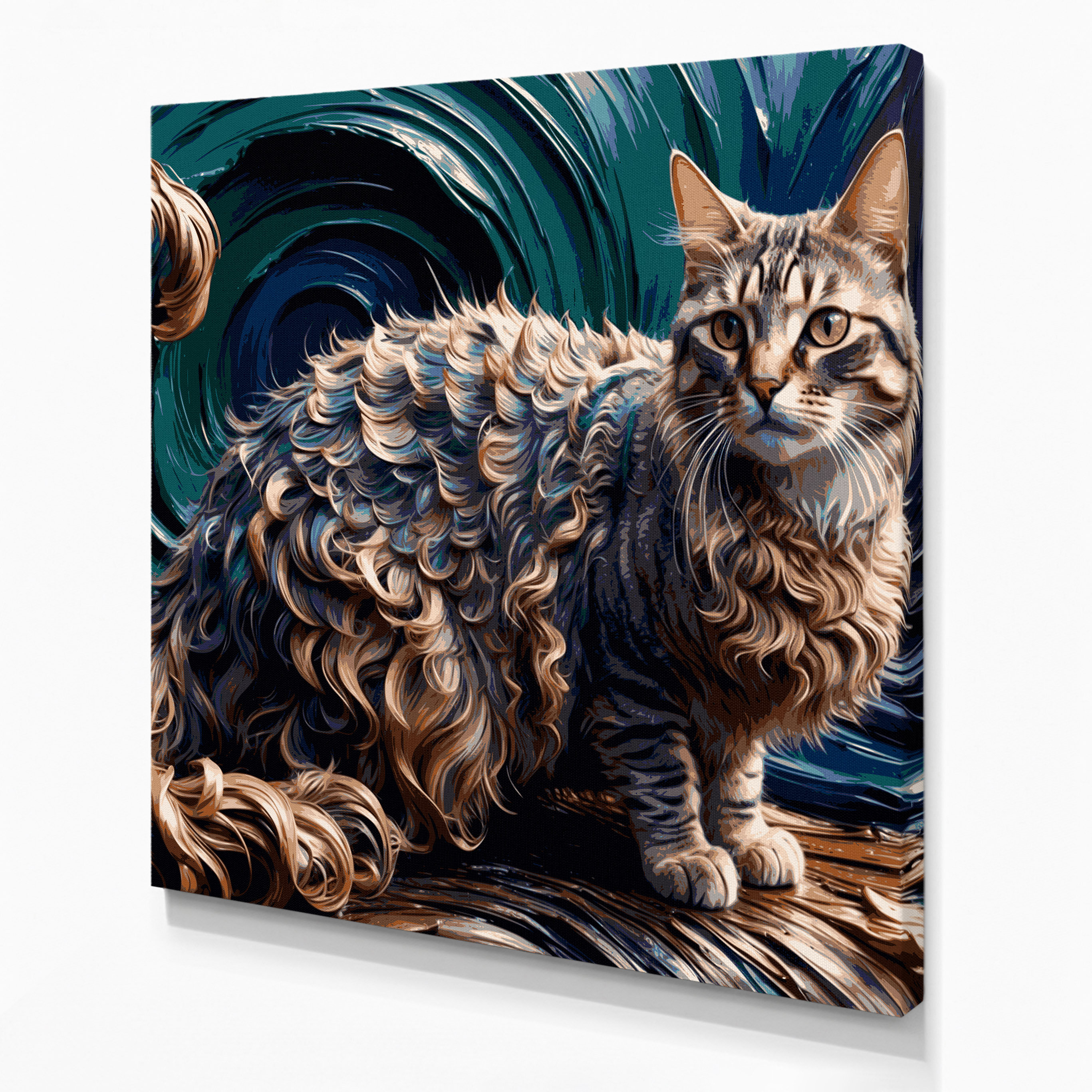 Red Barrel Studio® Cats Tennessee Rex Gray Canvas Wall Art | Wayfair