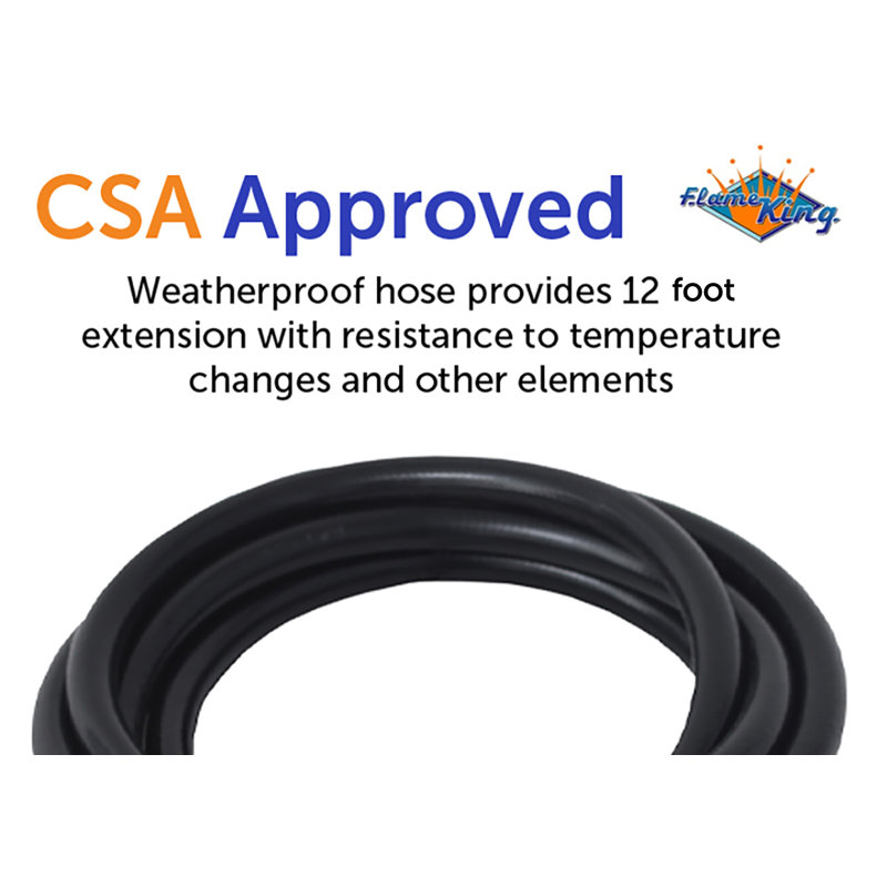 Flame King 12FT Propane Gas Quick Connect Hose Adapter 20LB Tank ...
