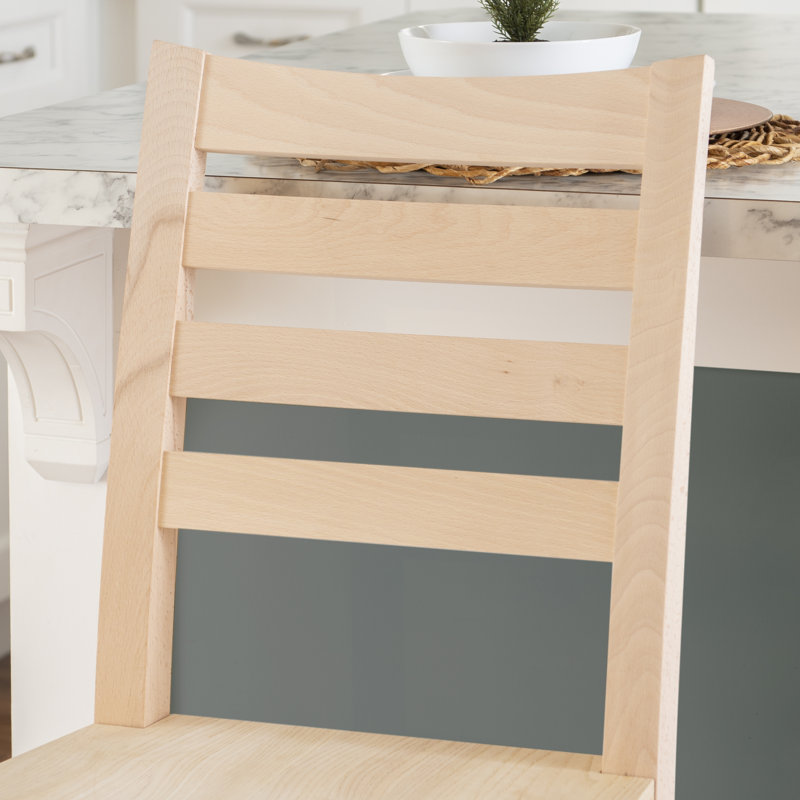 Sand & Stable Sandra Solid Beech Wood 24" Seat Counter Stool & Reviews ...