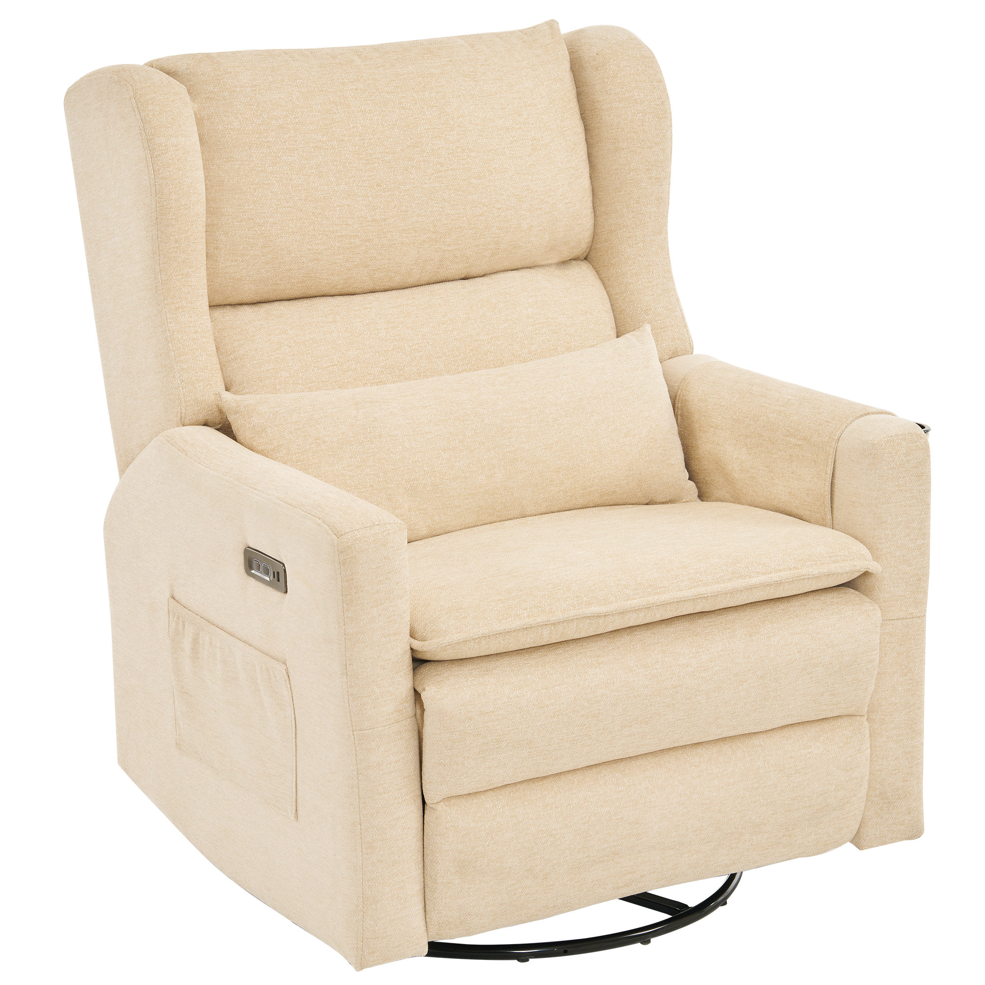Latitude Run® Oversized Swivel Rocker Recliner Chair, 26" Extra Wide ...
