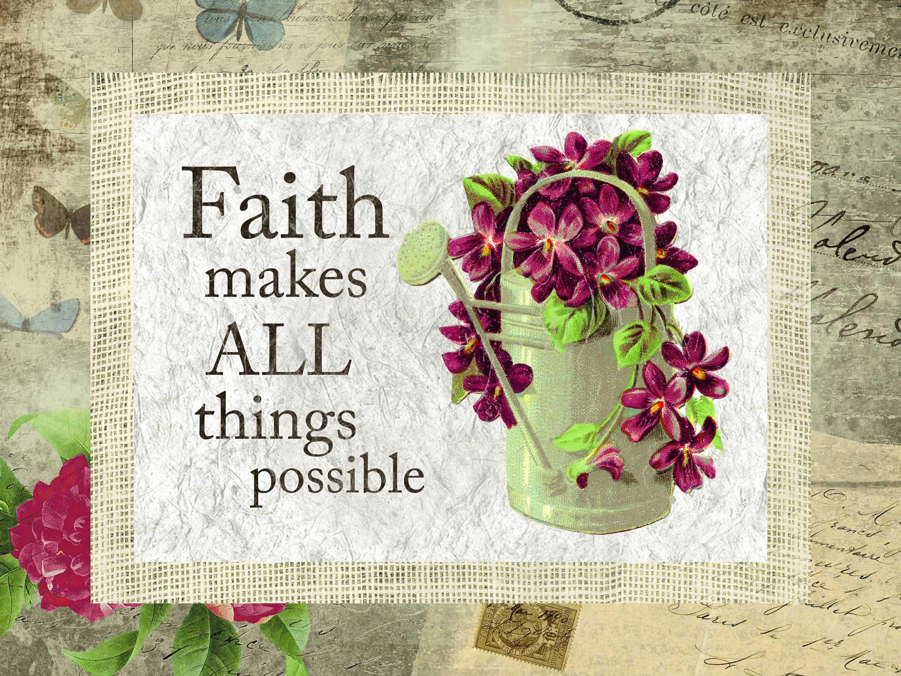 Trinx Faith Flowers - Wrapped Canvas Print | Wayfair