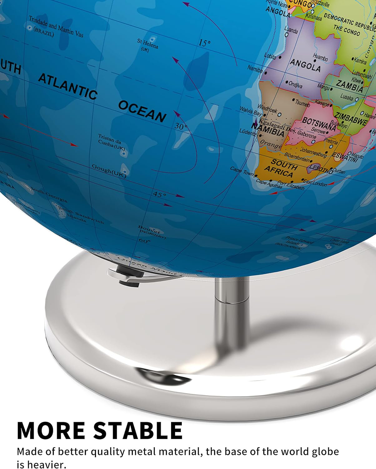 Astoria Grand 13" World Globe With Stand, Illuminated Educational ...