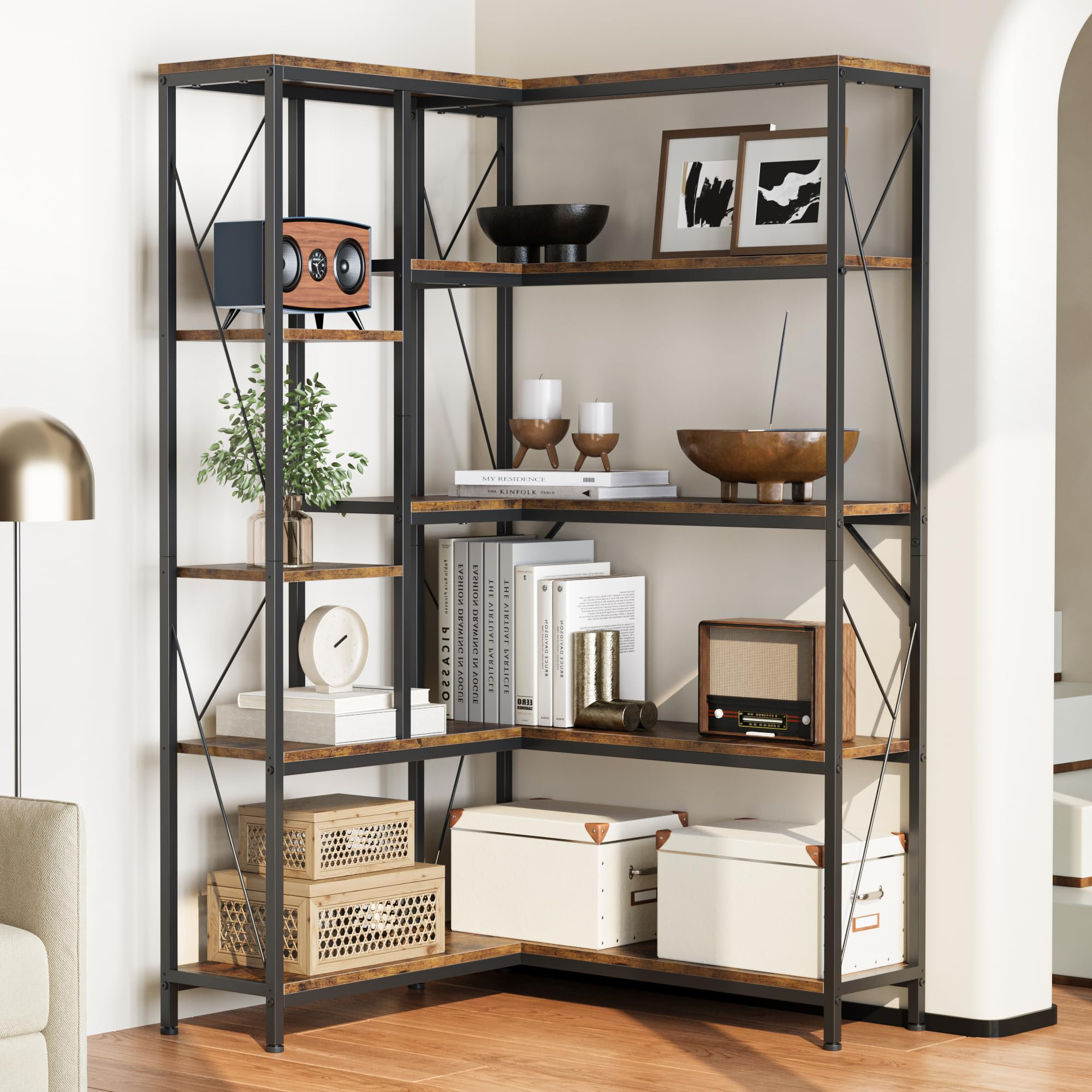 17 Stories Ronalie Corner Bookcase - Wayfair Canada