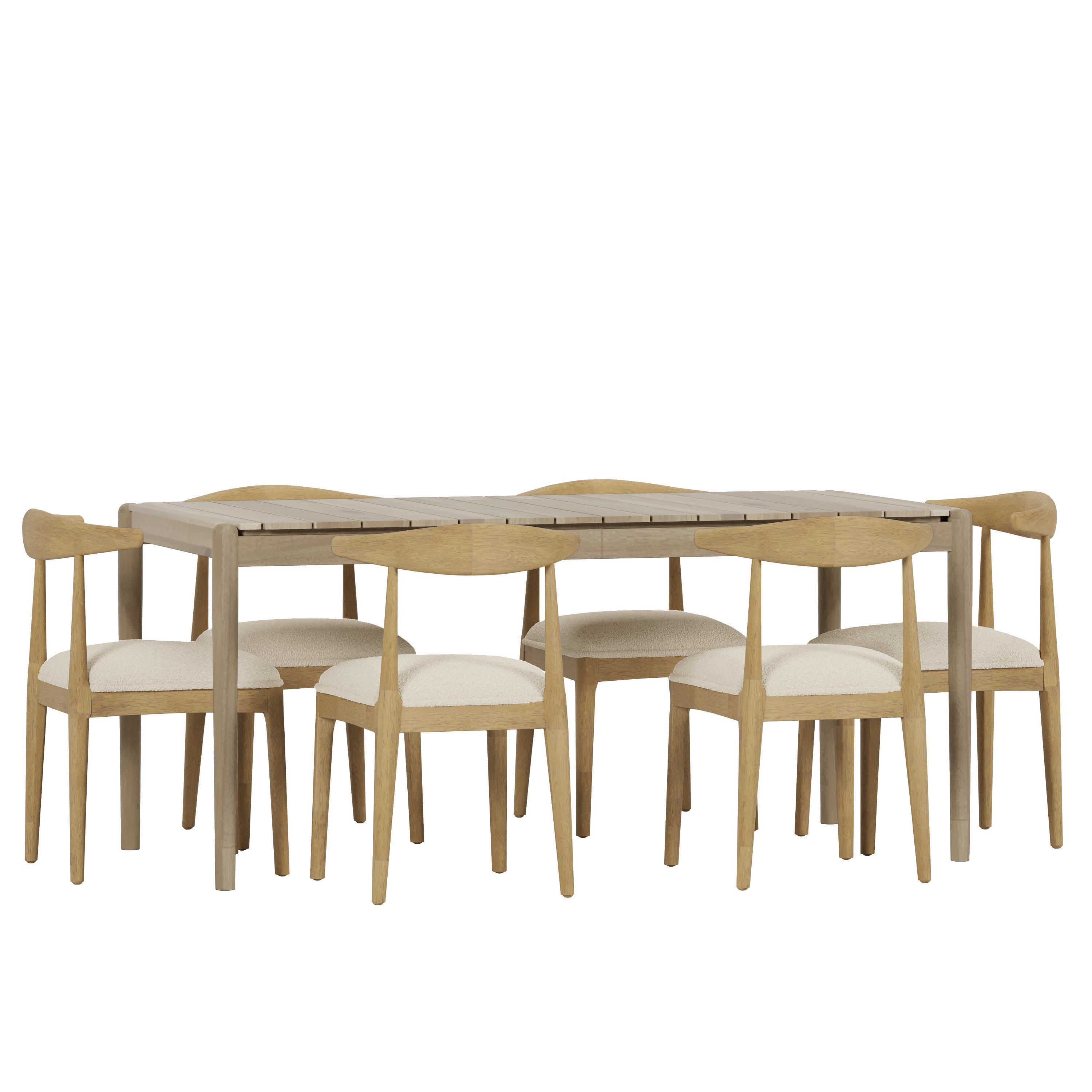 George Oliver Jadence 7 - Piece Solid Wood Dining Set | Wayfair