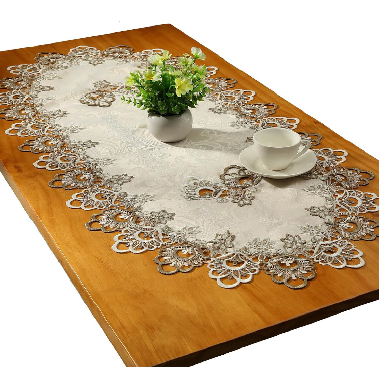 Darby Home Co Small Lace Macrame Tablecloth | Wayfair