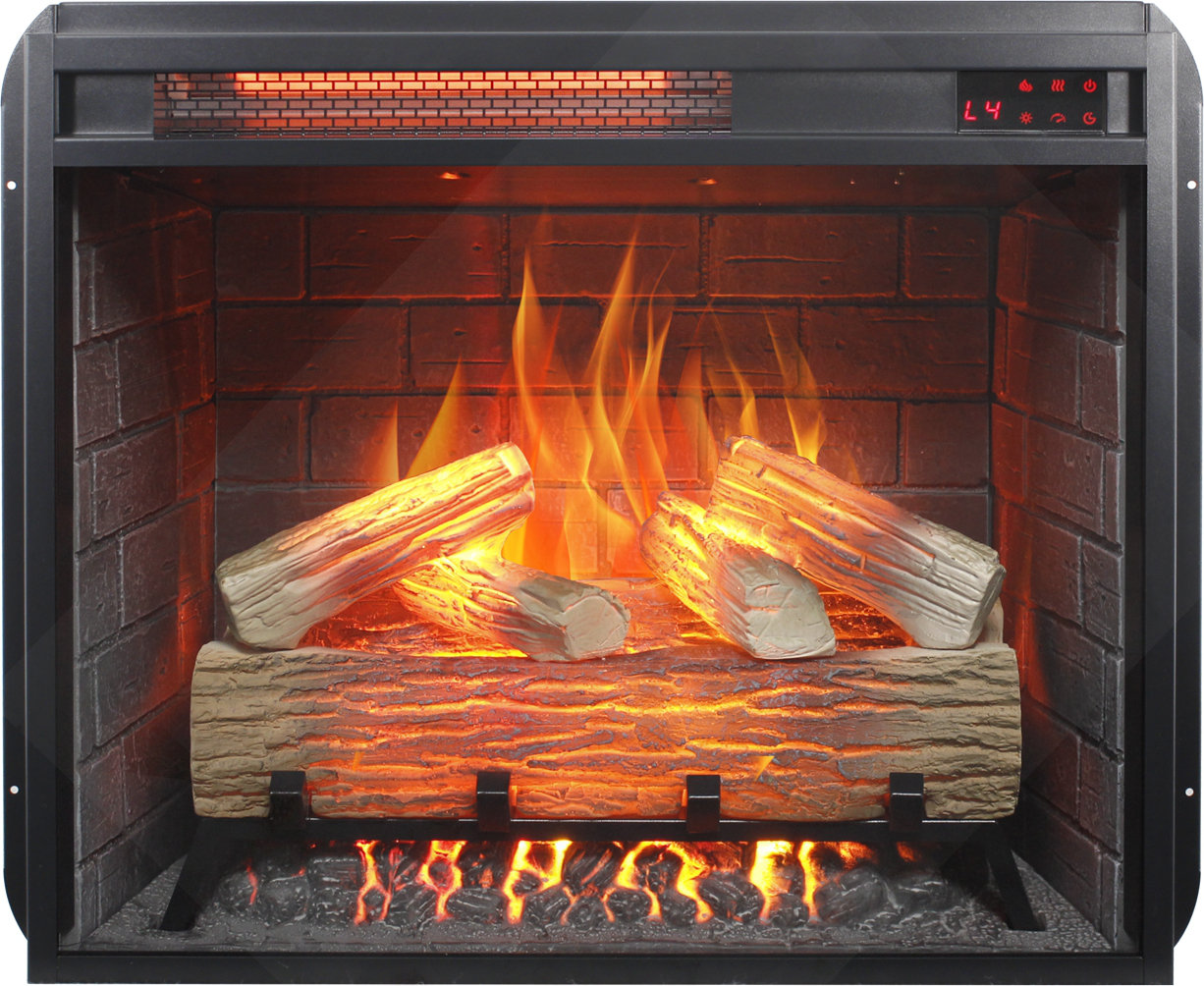 Charlton Home® 23" Infrared Heating Electric Fireplace Insert | Wayfair