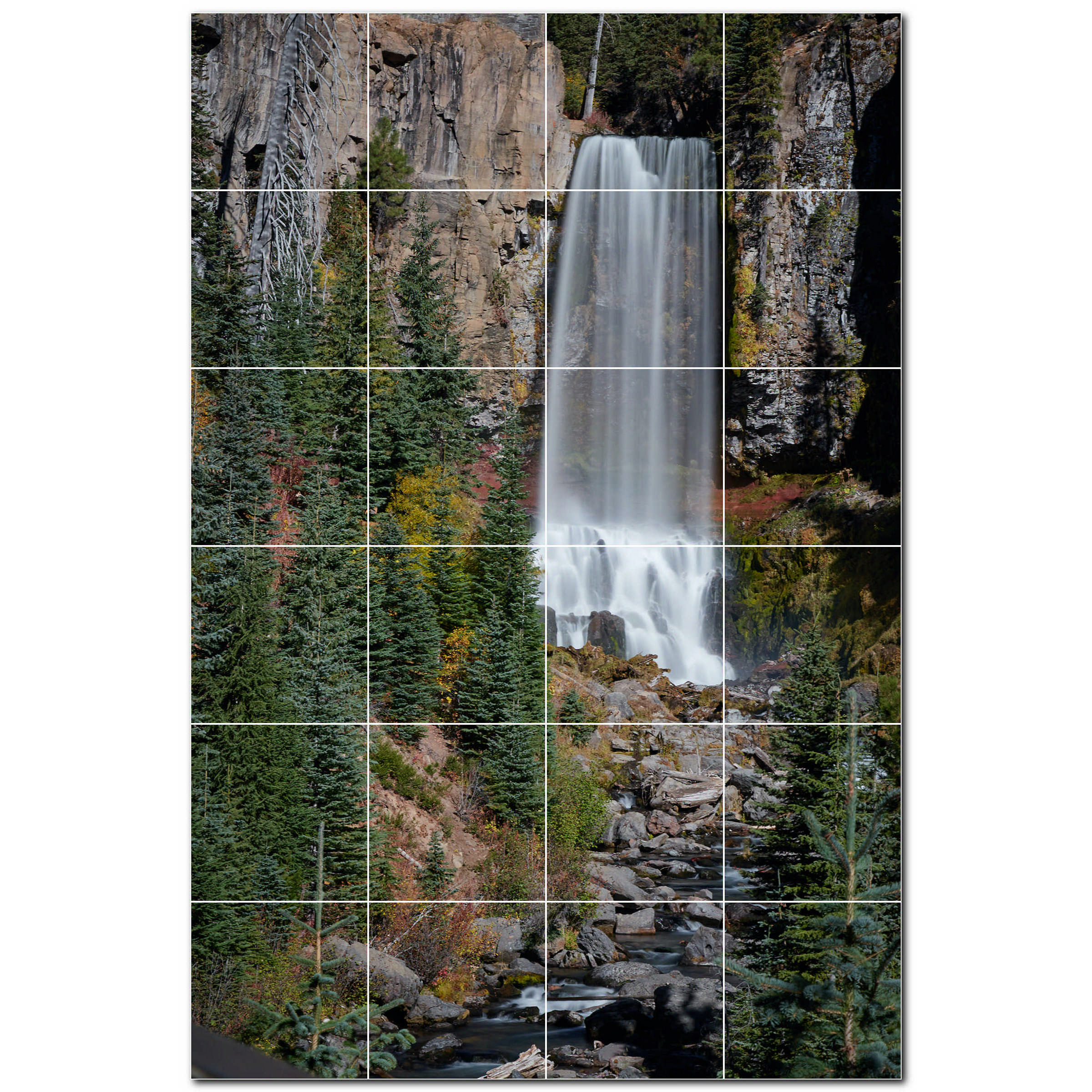 Picture-Tiles.com 32" x 48" Ceramic Waterfalls Photo Decorative Mural ...