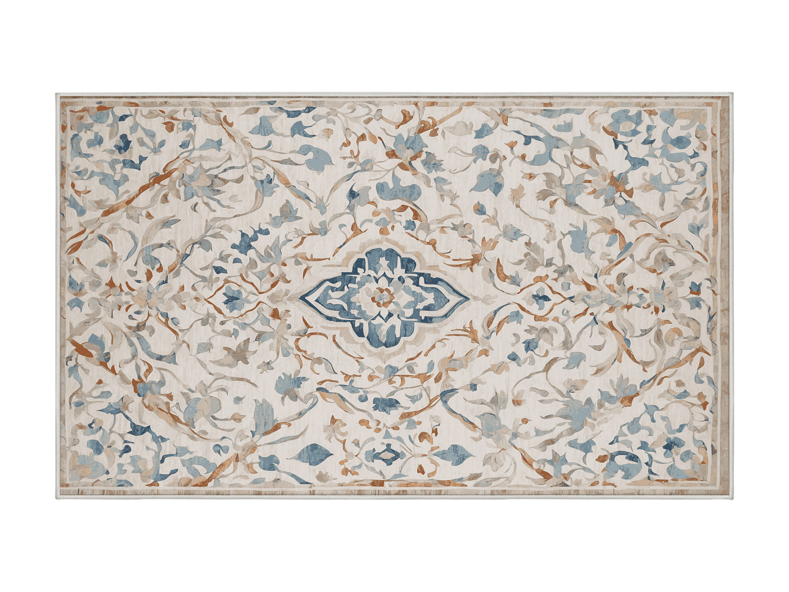 Birch Lane™ Machine Washable Beige Area Rug | Wayfair