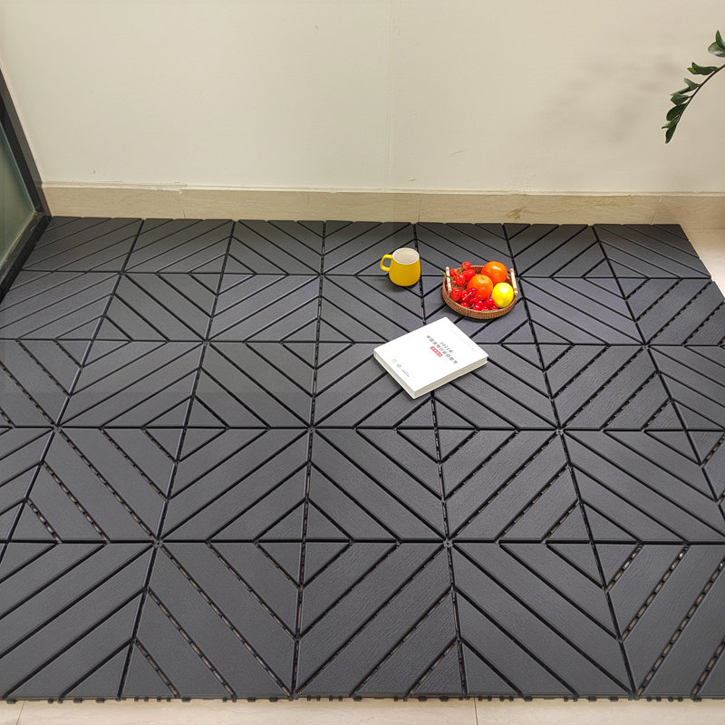 Serene Resin Plastic Interlocking Deck Tiles | Wayfair