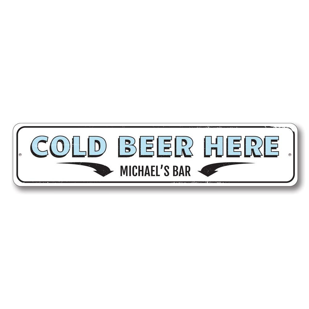 Lizton Sign Shop, Inc Vintage Cold Beer Here Sign - 4" X 18" - Wayfair ...