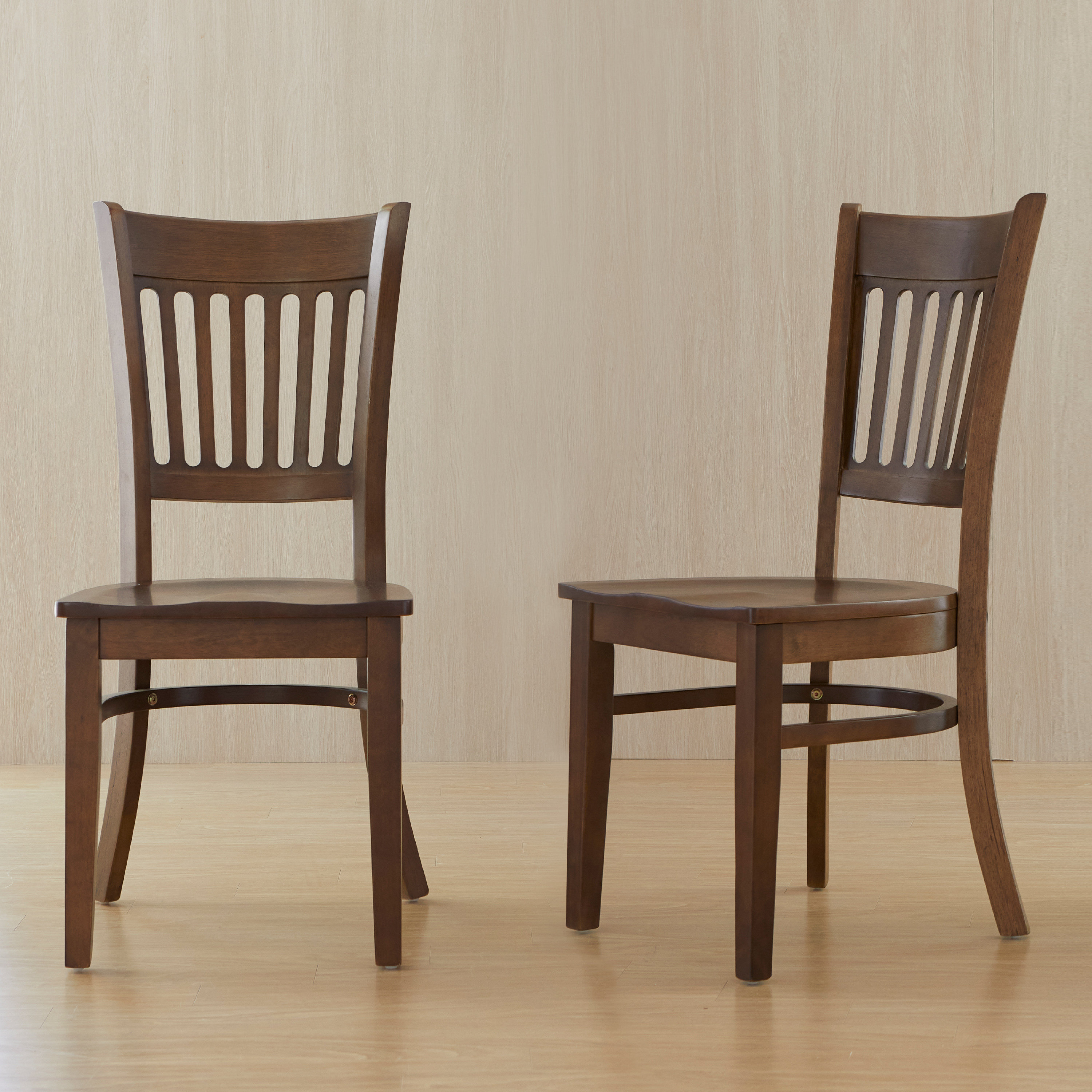 Lark Manor™ Slat Back Wooden Dining Chair With Wood Seat Set Of 2 ...