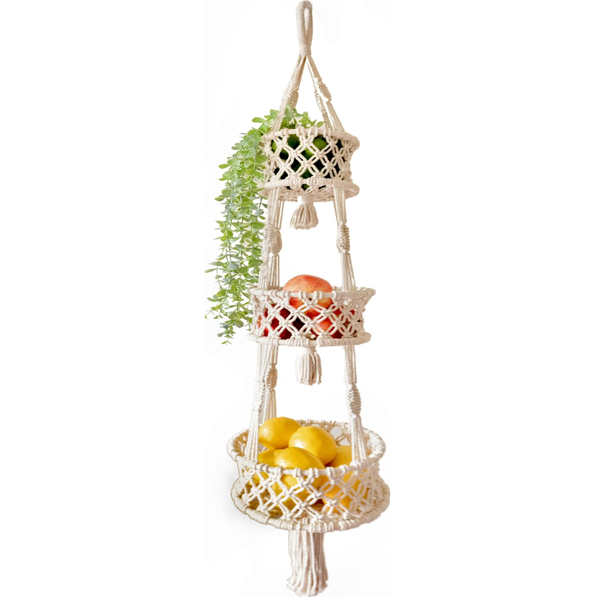 Dakota Fields Burkeville 3 Tier Hanging Basket - Space Saving Hanging ...