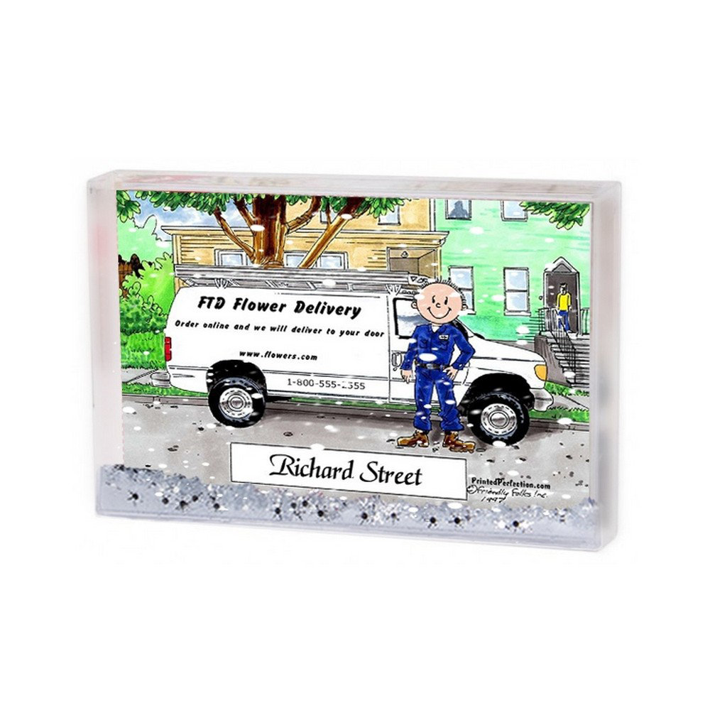 Printed Perfection Personalized Service Van, White - Male MINI Snow ...