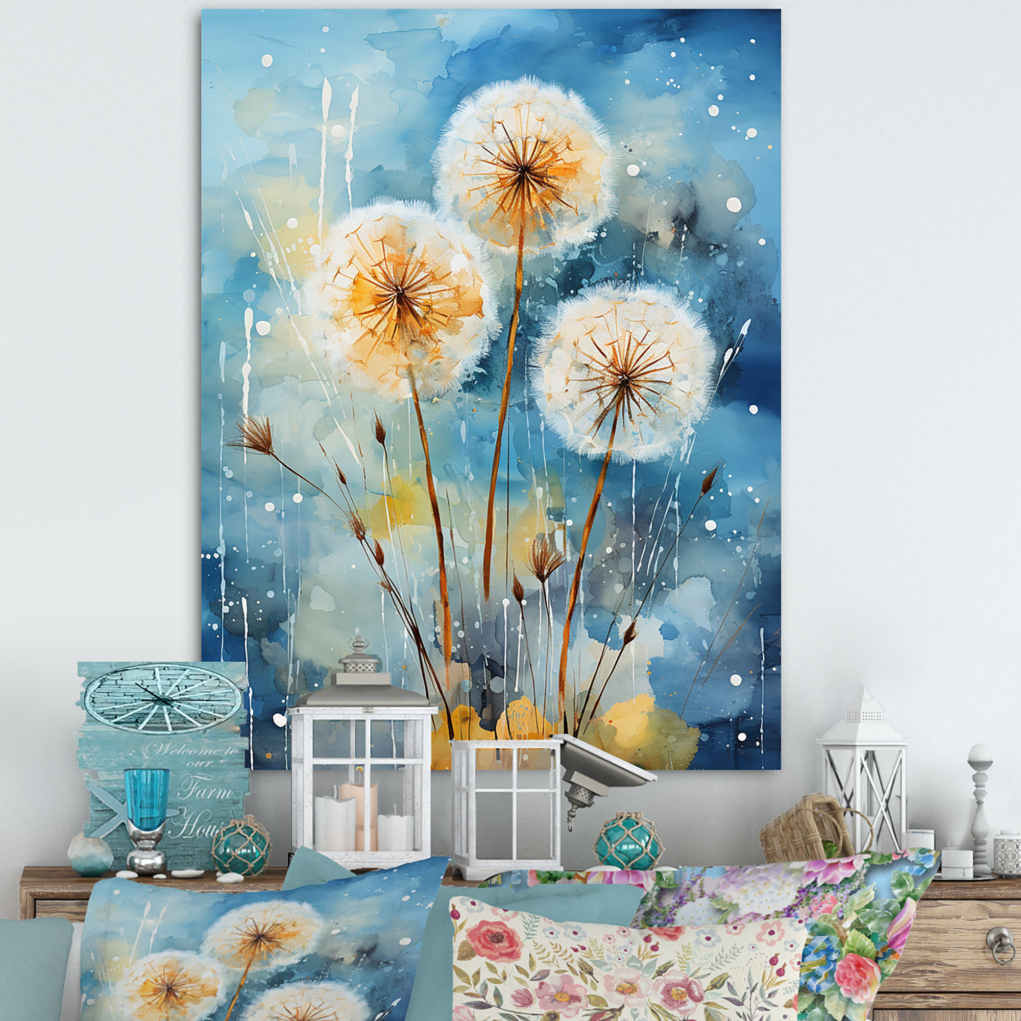 Wildon Home® Delicate Dreamscapes Airy Dandelion I - Dandelion Wall Art ...