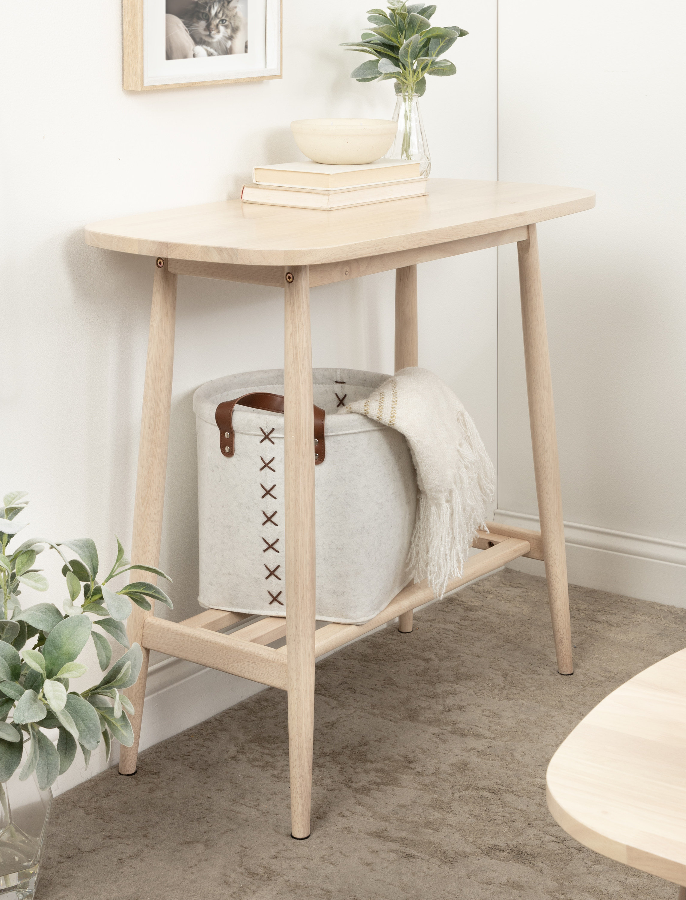 George Oliver Tiered Rectangle Console Table with Storage - Wayfair Canada