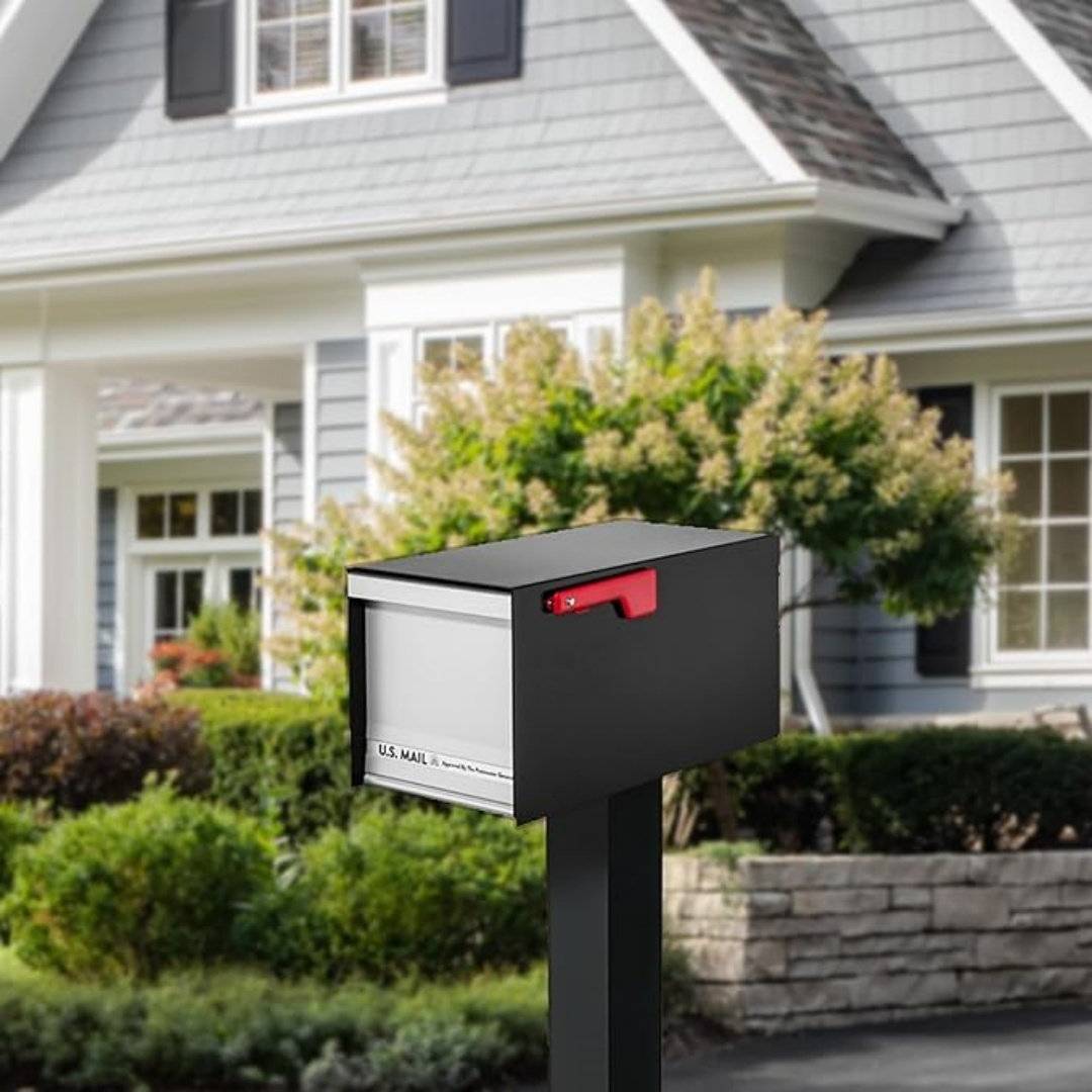 Home Moderne-N Mailboxes Heavy Duty, Modern Steel Metal Post Mounted ...