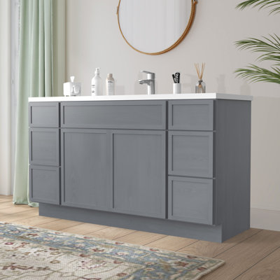 Home Beyond 57'' Single Bathroom Vanity Base Only & Reviews | Wayfair