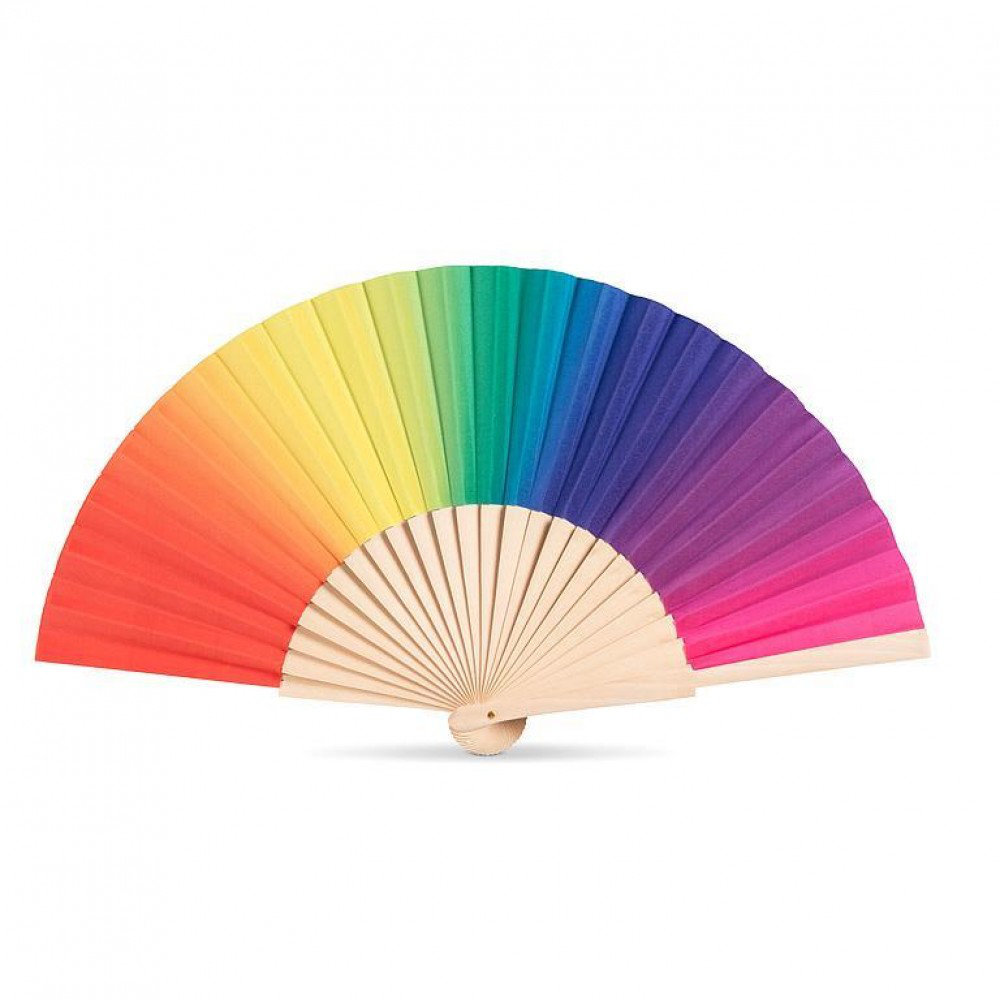 Ebern Designs Ombre Rainbow Hand Fan | Wayfair