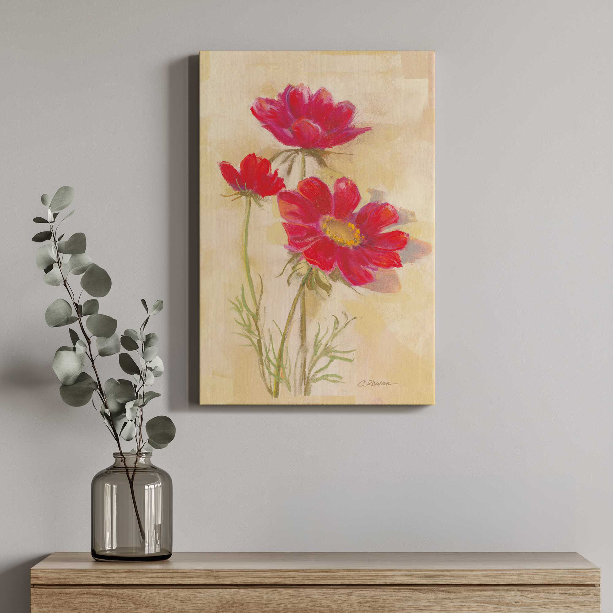Ophelia & Co. Spicy Red Cosmos by Carol Rowan Art Print | Wayfair