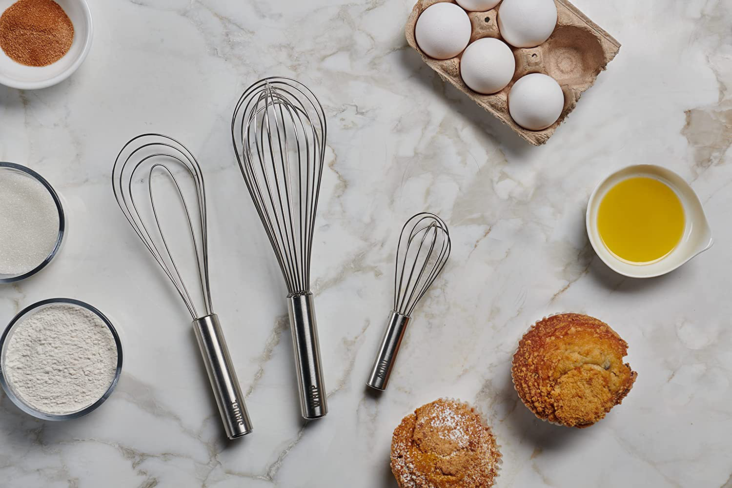 Tovolo Stainless Steel Whisk Whip Kitchen Utensil Bundle - Set of 3 ...