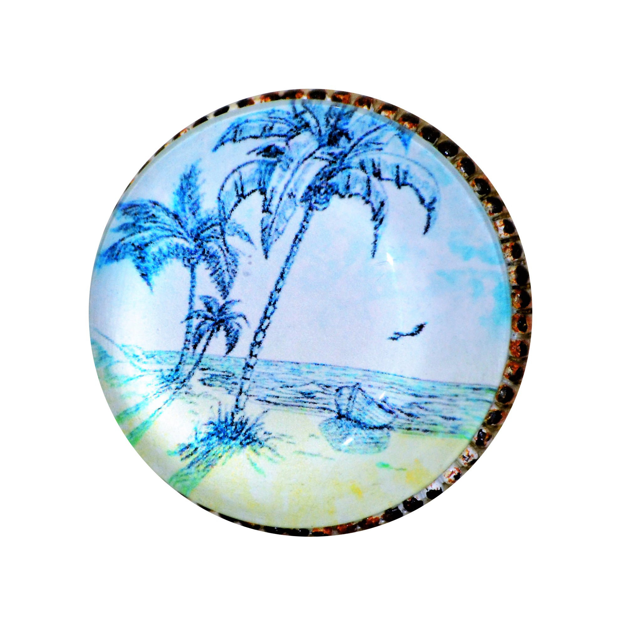 Charleston Knob Company Beach Scene Whitewashed Knob (SET OF 4 ...