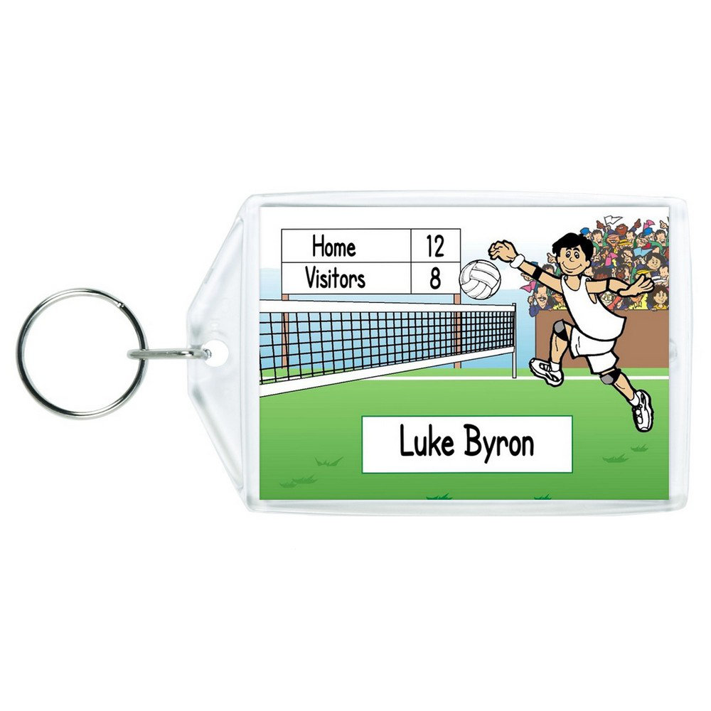 Printed Perfection Personalized Volleyball Player - Male Acrylic Key ...