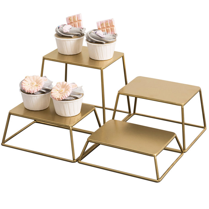 Everly Quinn 4 Piece Metal Food Display Stand & Reviews | Wayfair
