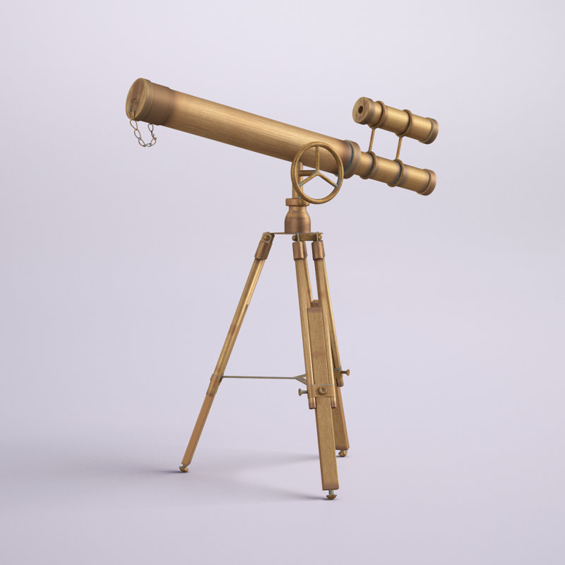 Trent Austin Design® Alvina Vintage Telescope Decorative Telescope ...