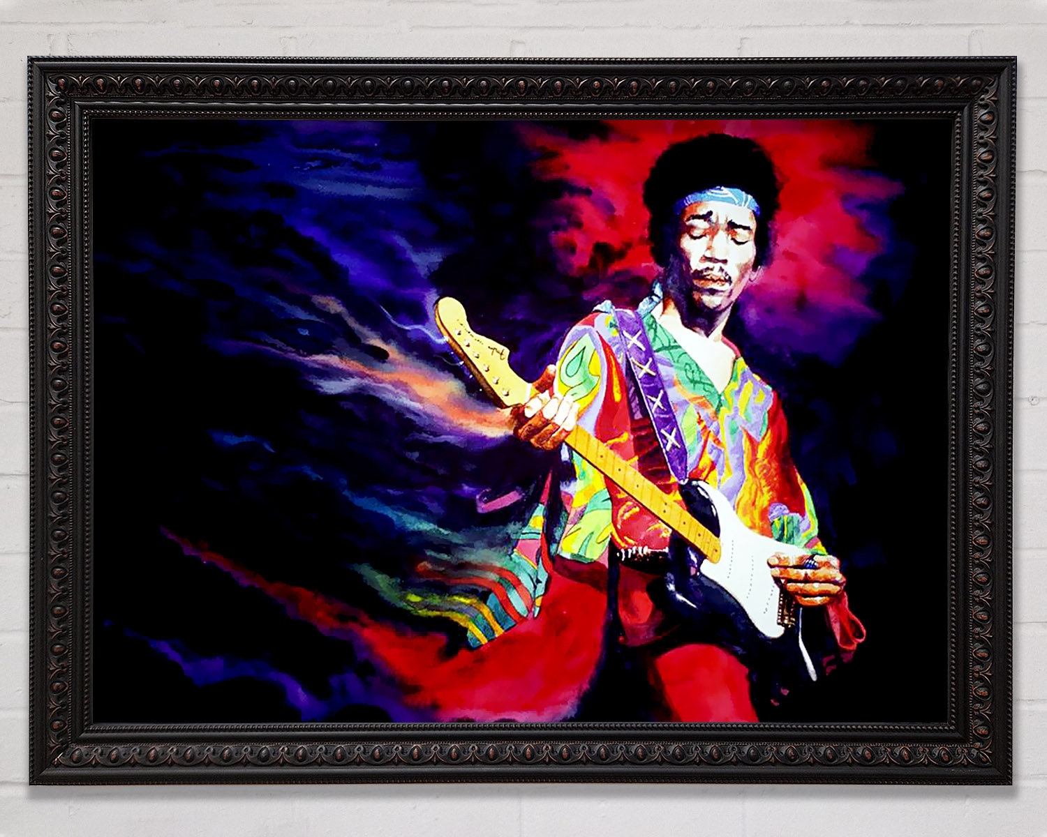 Bright Star Jimi Hendrix Lightning Fast - Single Picture Frame Art ...
