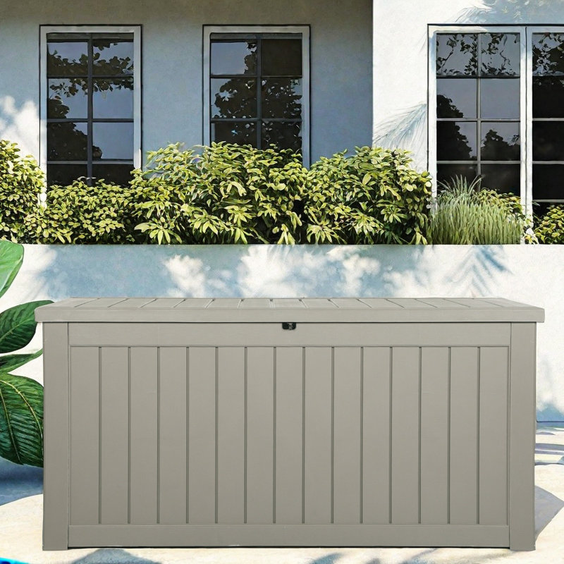 YITAHOME YITA 230 Gallons Water Resistant Resin Lockable Deck Box ...