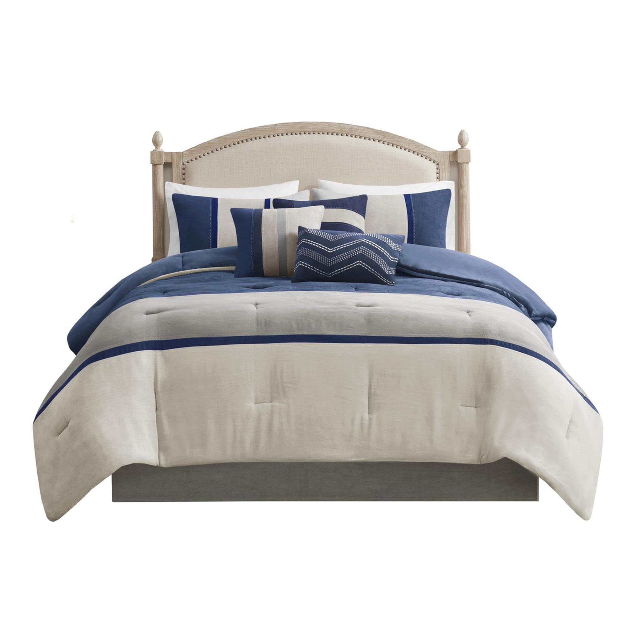EASTANA Faux Suede Comforter Set 7 Piece | Wayfair