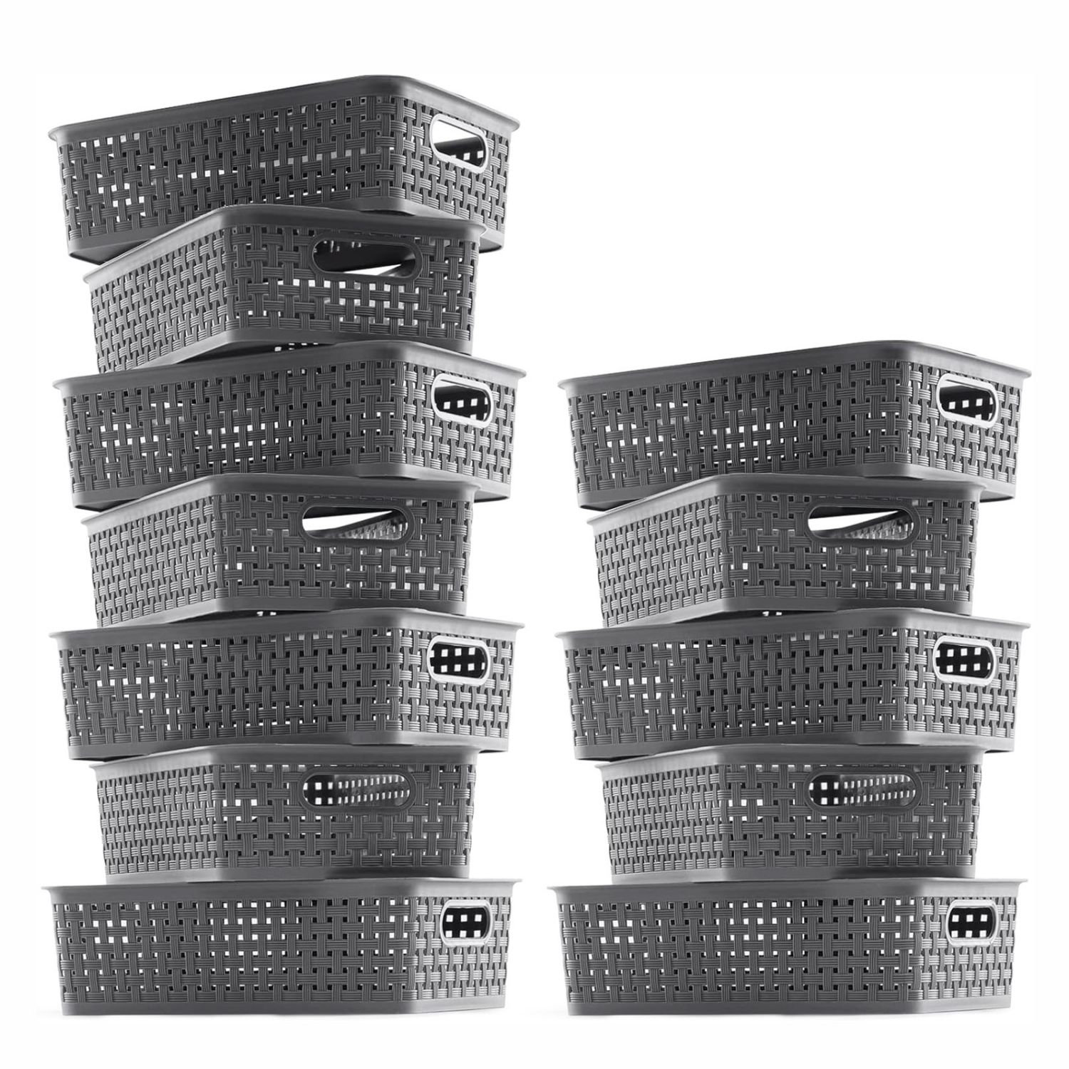 AKLOV [ 12 Pack ] Plastic Storage Baskets - Wayfair Canada