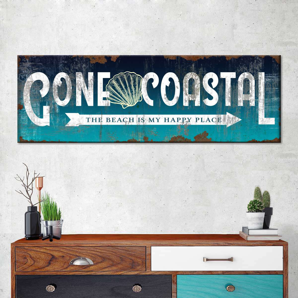 Highland Dunes Gone Coastal Sign | Wayfair