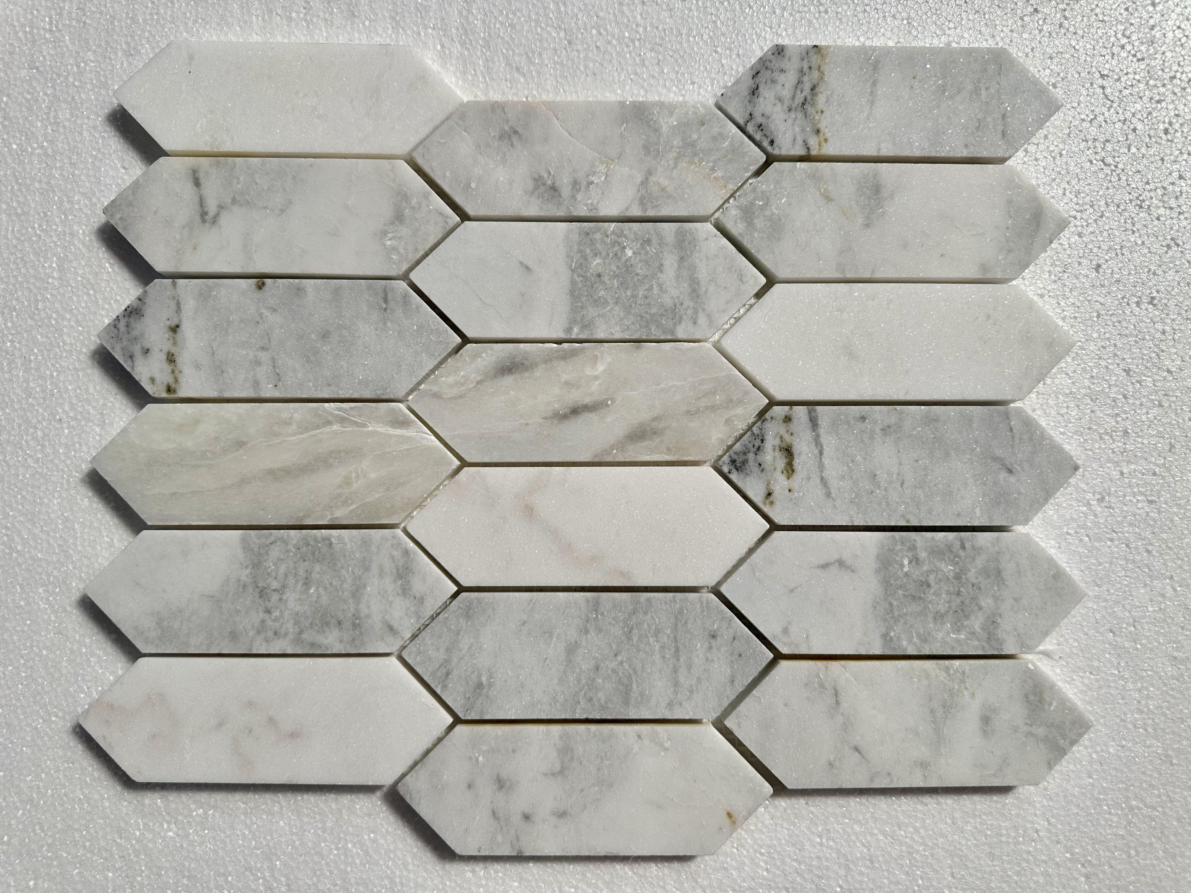 Bloom Stone 2" x 6" Marble Honeycomb Mosaic Wall & Floor Tile & Reviews ...