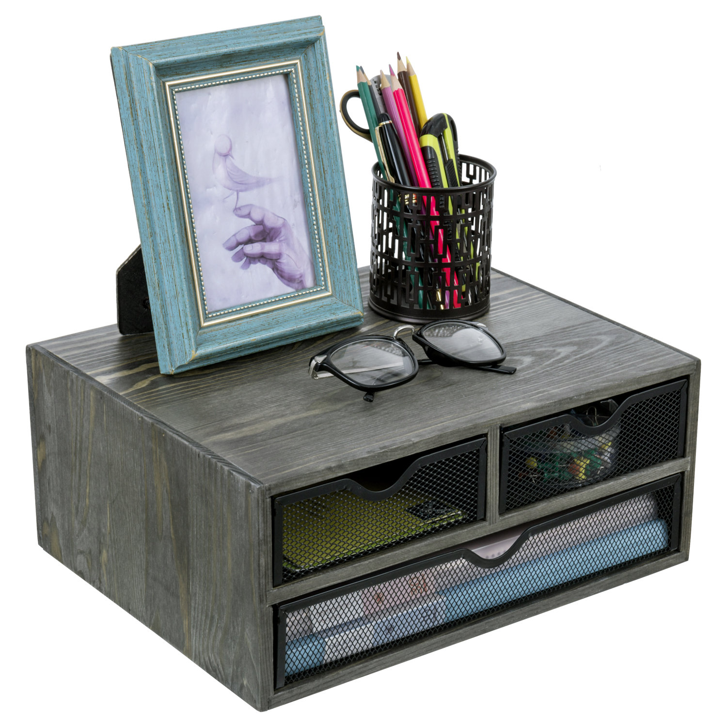 17 Stories Home Office Solid Wood Desk Organizer - Wayfair Canada