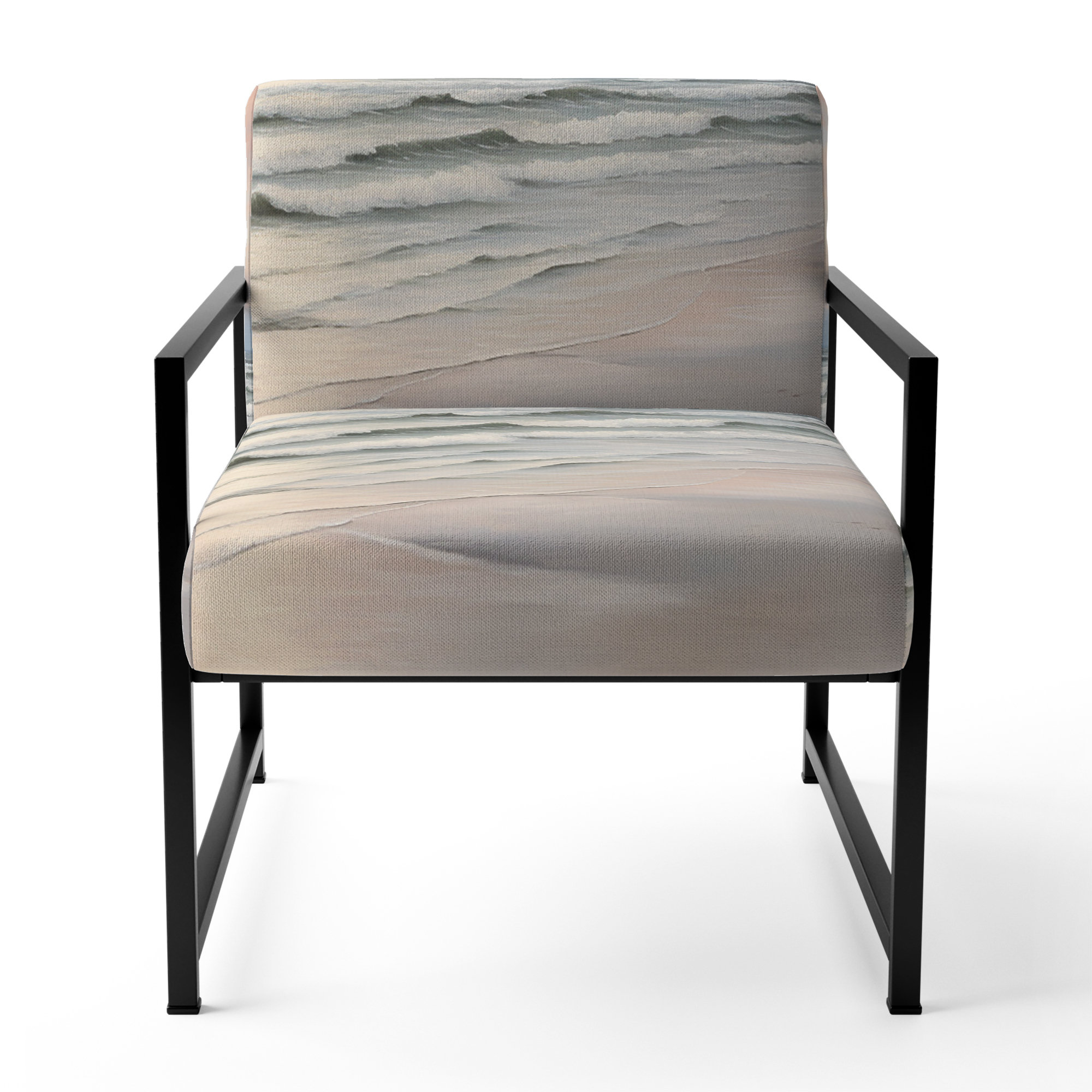 East Urban Home Beach Serenity Gentle Pink Pastel Sunrise - Upholstered ...