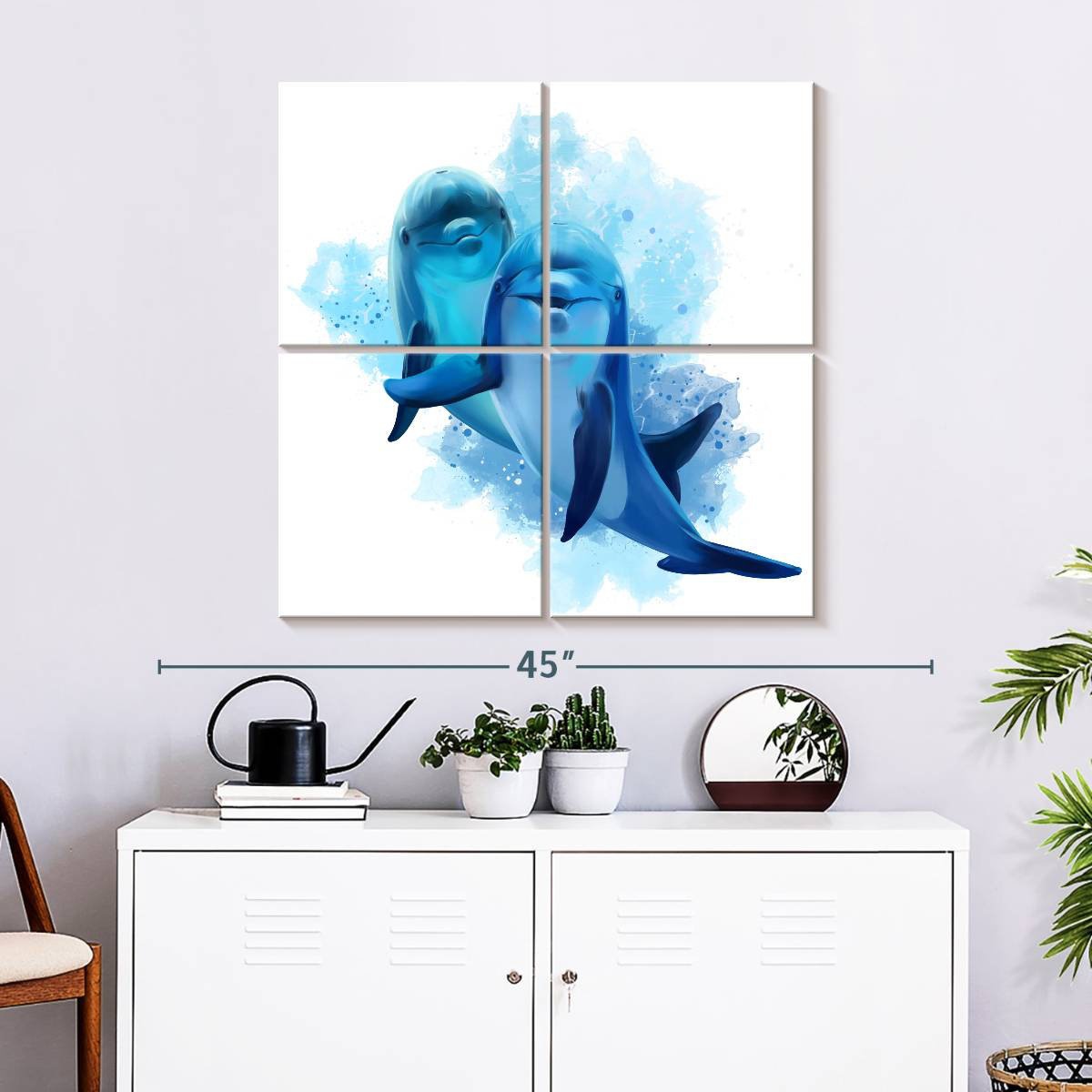 Ebern Designs Brampt Dolphins Splash | Wayfair