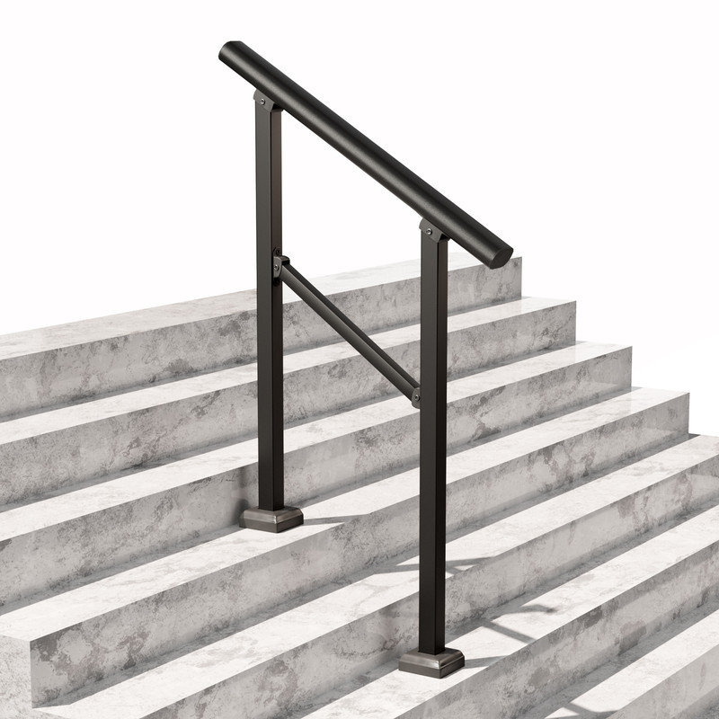 JYK Wrought Iron Handrails for Outdoor Steps | Wayfair