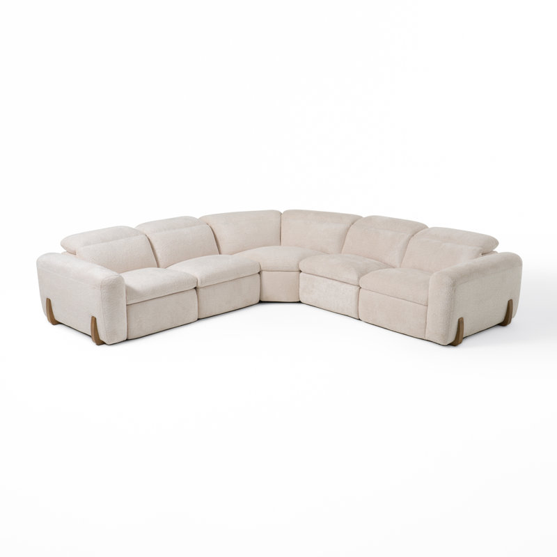 Orren Ellis Azailya 5 - Piece Upholstered Reclining Sectional | Wayfair