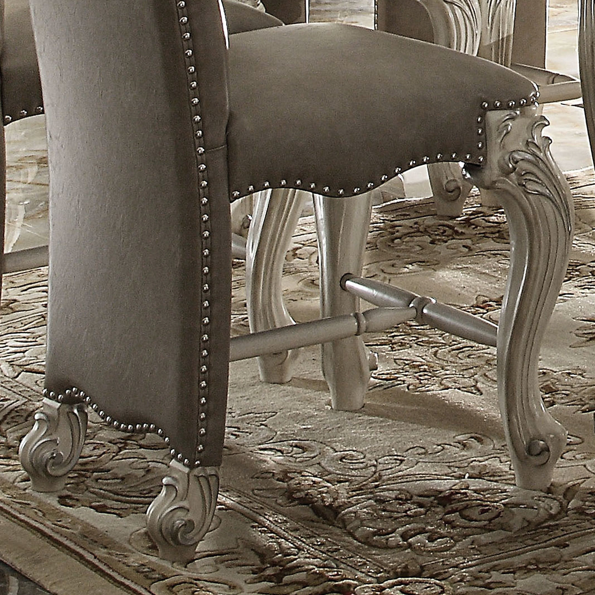One Allium Way® Platinum Counter Height Chairs: 2 For Gorgeous Home ...