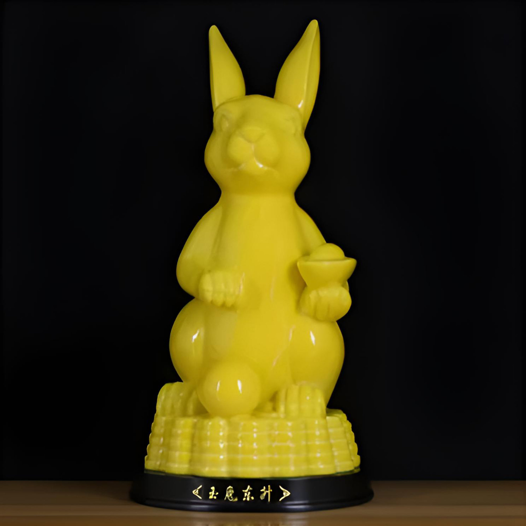 Trinx Luxurious Ceramic Jade Rabbit Ornament Home Decoration Lucky ...