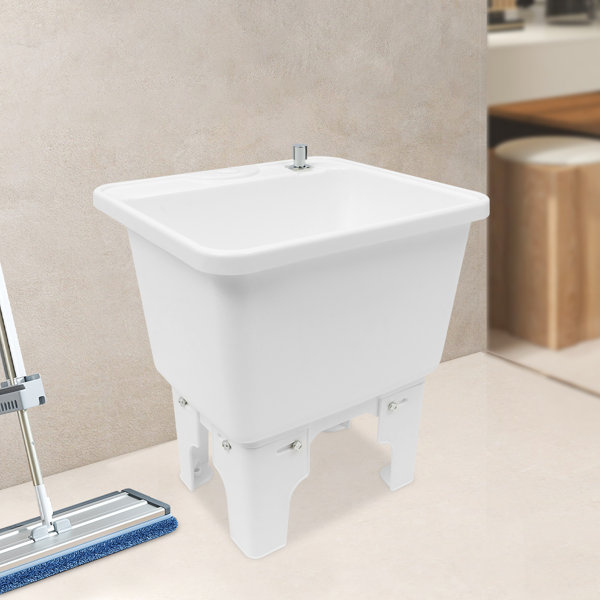 SUNYOU Portable Plastic Floor Mop Sink,Mop Pool For Laundry Room ...